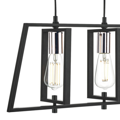 Celio 3 Light Matt Black Ceiling Bar | DIY at B&Q