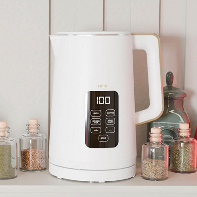 Cello Electric Digital Kettle with Temperature Control, 3000W Rapid ...