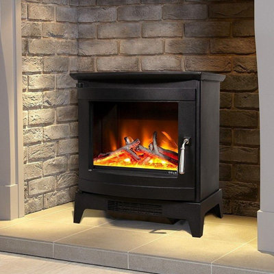 Celsi Freestanding Electric Stover Fire Heated Wood Burning Flame ...