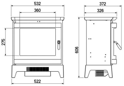 Celsi Freestanding Electric Stover Fire Heated Wood Burning Flame ...