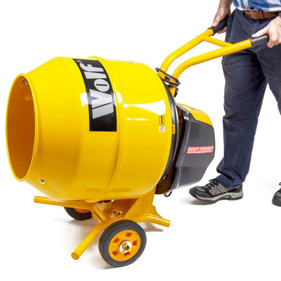 Cement Concrete Mixer Wolf Contractor 135L 550W Stand Belle Style
