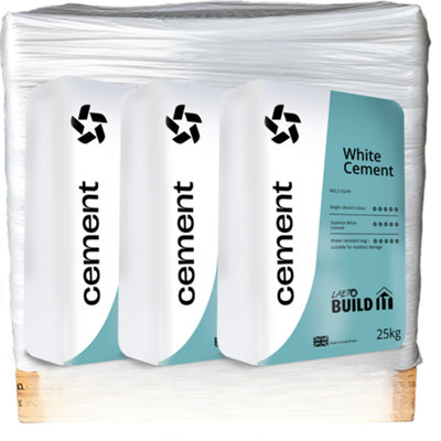 Cement White Half Pallet 28x 25kg Bags Ready Mixed by Laeto Build It
