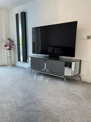 Cenova Anthracite Chrome 160cm Tv Unit