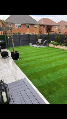 Central Park Stripe Artificial Grass 5m Wide (5m x 6m) 30sqm