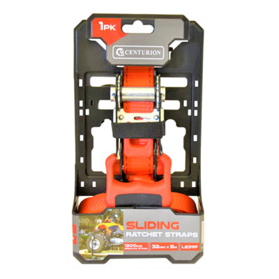 Centurion 5m Sliding Ratchet Tie Down Strap 1200kg Load Break Strength ...