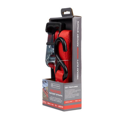 Centurion 6m Ratchet Tie-Down Strap 1000Kg Breaking Strength 25mm High ...