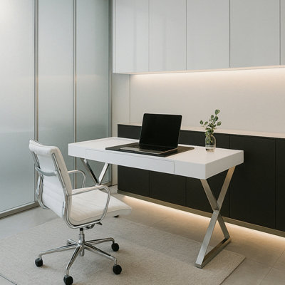 Centurion Supports ADONIS Gloss White and Chrome Ergonomic Home Office ...