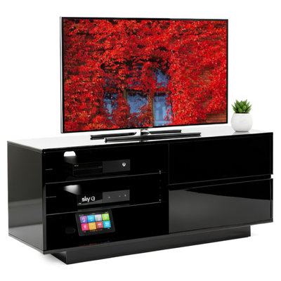 Centurion Supports Gallus Gloss Black with 2-Black Drawers and 2 ...