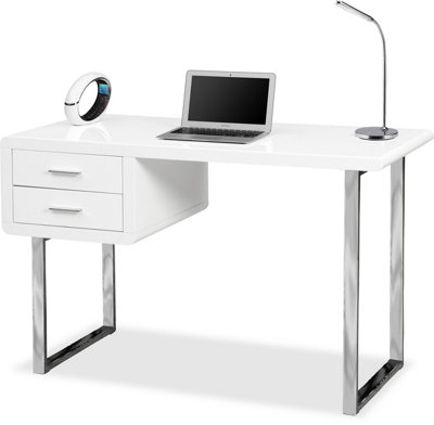 Centurion Supports HARMONIA Gloss White with Chrome Legs 2-Drawer ...