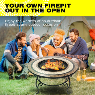 Centurion Supports TOPANGA High-End Multi-Functional Garden Fire Pit, Brazier, Coffee Table, Bbq ...