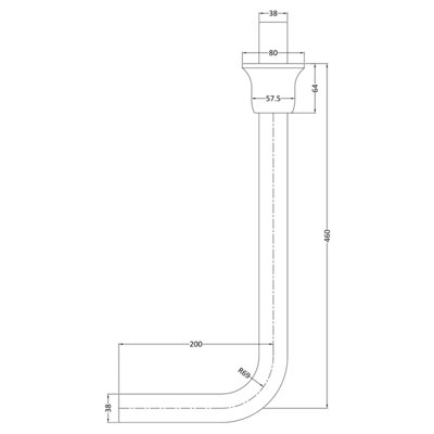 Ceramic Accessories Low Level Flush Pipe Pack - Chrome