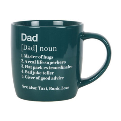 Ceramic Dad Definition Mug - Green (400 ml) | DIY at B&Q