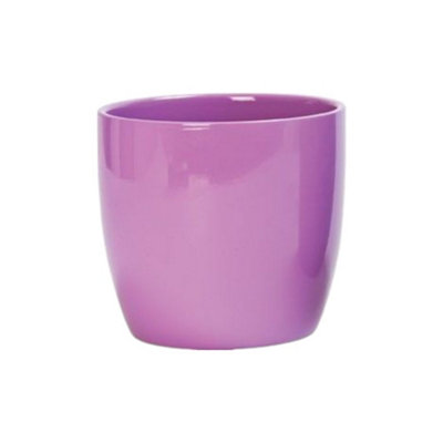 Ceramic Indoor Lilac Plant Pot - H12cm