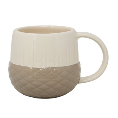 Ceramic Mug Embossed Acorn 360ml Cup Coffee Tea Hot Beverages Novelty ...