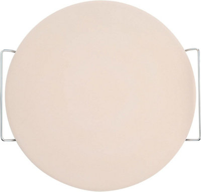 Ceramic Pizza Stone With Serving Metal Rack | DIY at B&Q