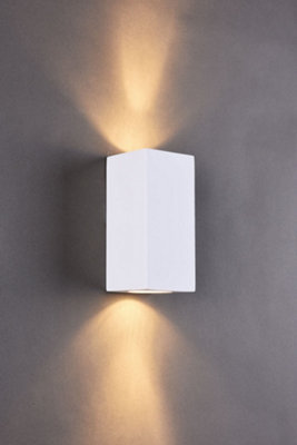 Ceramic Rectangle Shaped Wall Light, 2 lights Up and Down White ...