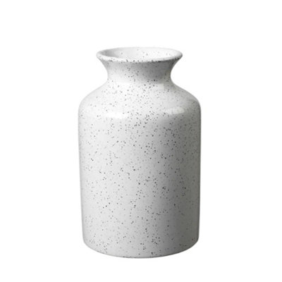 Ceramic Speckled Pattern Vase - White