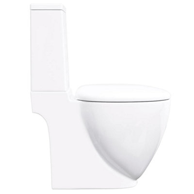 Ceramic Toilet Back Water Flow White