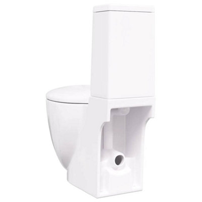 Ceramic Toilet Back Water Flow White