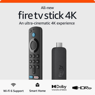 Certified Fire TV Stick 4 K streaming device supports Wi-Fi 6, Dolby ...