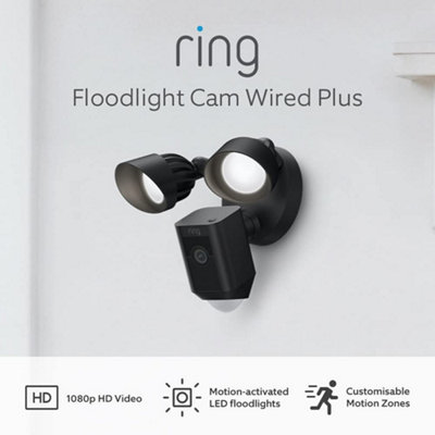 Certified Ring Floodlight Cam Wired Plus by Outdoor Security Camera ...