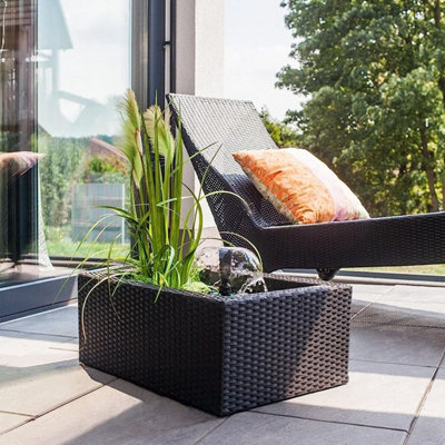 Certikin Heissner Rattan Patio Pond Water Feature Self-Contained 015196 ...