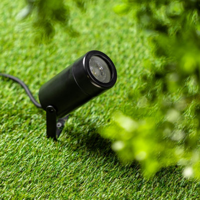 CGC Black GU10 Ground Spot Light Spike or Surface Mount IP44 ...