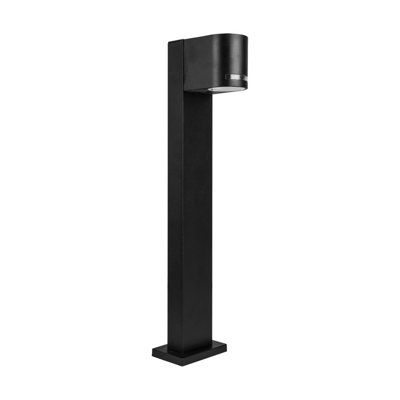 CGC Black Outdoor Outside Garden Pathway Post Light Curved GU10 Single ...