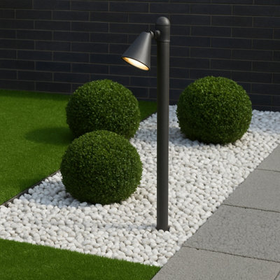 CGC Dark Grey Anthracite Large Outdoor Garden Post Pathway Light