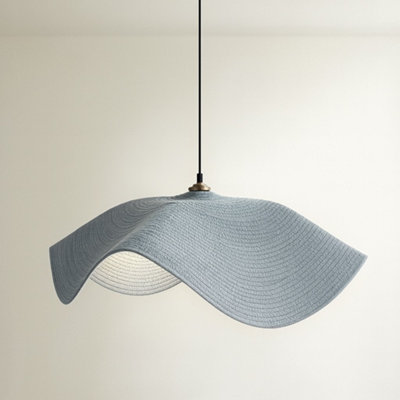 CGC Flora 64cm Baby Blue Floppy Fabric Lampshade