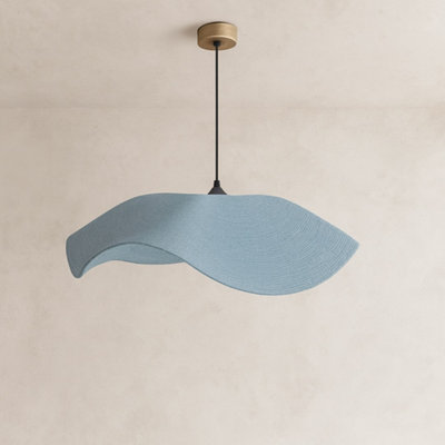 CGC Flora 78cm Baby Blue Large Floppy Fabric Lampshade
