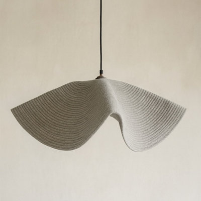 CGC Flora 78cm Grey Large Floppy Fabric Lampshade