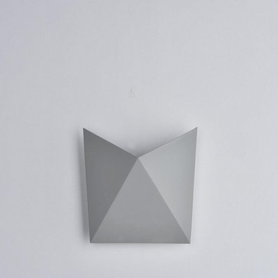 CGC Grey Pyramid Square Geometric Up Down Outdoor Indoor Wall Light ...