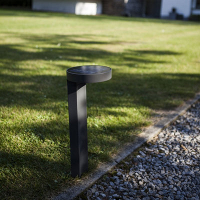 CGC JUNO Dark Grey Solar LED Post Light | DIY at B&Q
