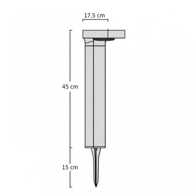 CGC JUNO Dark Grey Solar LED Post Light