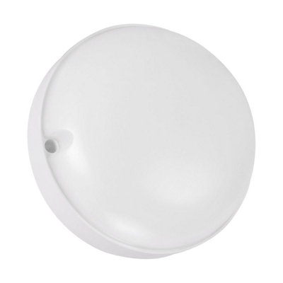 CGC LEAH White Opal Round Outdoor Wall Ceiling Bulkhead 12W