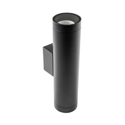 CGC LUCAS Black Extra Long GU10 Double Up and Down Outdoor Outside Wall ...
