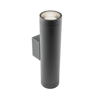 CGC LUCAS Black Extra Long GU10 Double Up and Down Outdoor Outside Wall ...