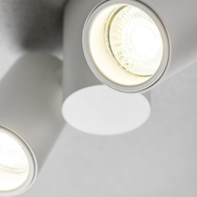 CGC LUP White Modern Double Two Head GU10 Adjustable Ceiling Spotlight