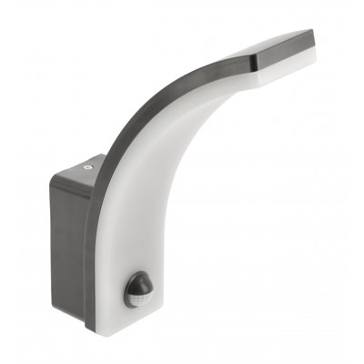 CGC MATEO Curved LED Wall Light with PIR Motion Sensor Full Opal Front ...