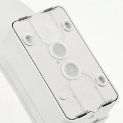 CGC MATEO White Curved LED Wall Light with PIR Motion Sensor Full Opal ...