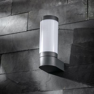 CGC Outdoor Outside Wall Light Anthracite Dark Grey E27 Opal Diffuser ...