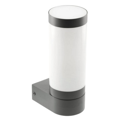 CGC Outdoor Outside Wall Light Anthracite Dark Grey E27 Opal Diffuser ...