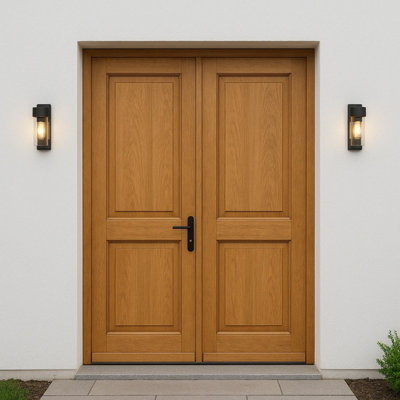 CGC Outdoor Outside Wall Light Anthracite Grey E27 Lantern Clear ...