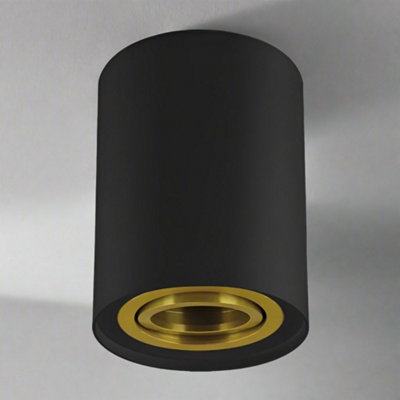 CGC PRINCE Black GU10 Adjustable Surface Ceiling Downlight Flush Spot ...