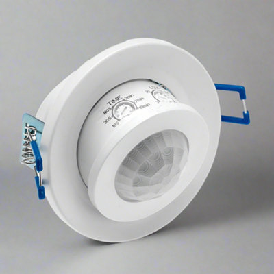 CGC Recessed Ceiling PIR Motion Sensor White IP20 Adjustable Detection ...