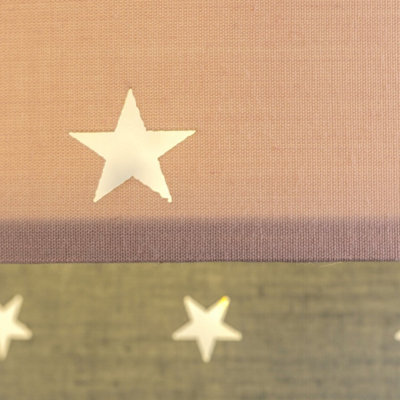 CGC STARLIGHT Grey & Pink Star Two Tier Easy Fit Lamp Shade Kids Childrens