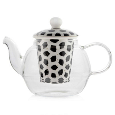 Cha & Co Kerala Borosilicate Glass Teapot with Ceramic Infuser 600ml