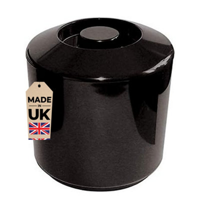Chabrias Ltd 4 Litre Black Round Plastic Ice Bucket With Lid Double ...