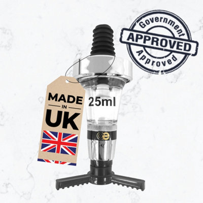 Chabrias Ltd Single 25ml Chrome Optic Measure for Spirits CE Government ...